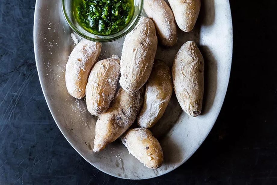 Salt Crusted Potatoes with Cilantro-Garlic Mojo - Performance High